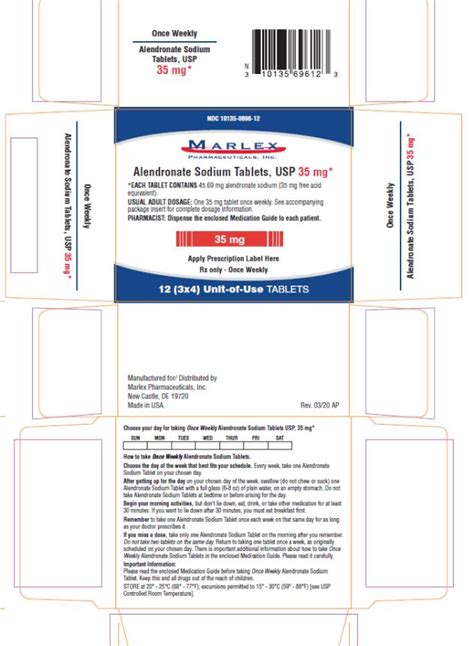 Dailymed Alendronate Alendronate Sodium Tablet