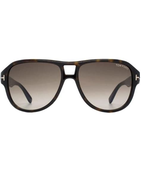 Tom Ford Dark Tortoise Shell Dylan Aviator Sunglasses Sunglasses From