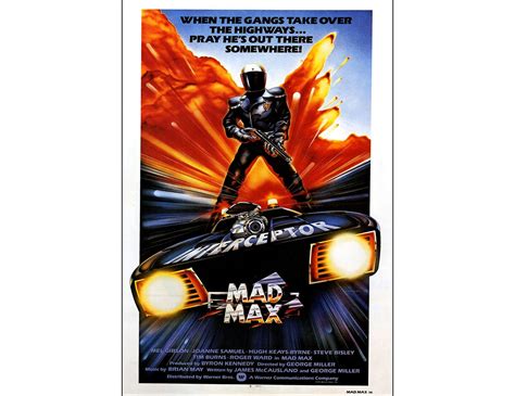 Mad Max Movie Poster 1979 Mel Gibson Action One Sheet - Etsy