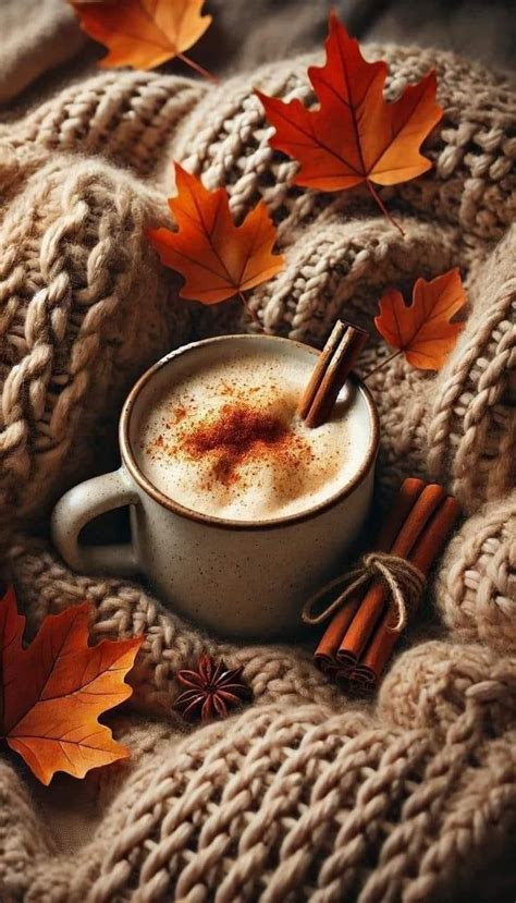 Cozy Autumn Coffee Warm Autumn Coffee Autumn Latte With Cinnamon