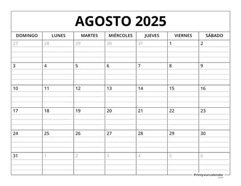Modelo De Calendario De Agosto De 2024 Bonito Calendario Para