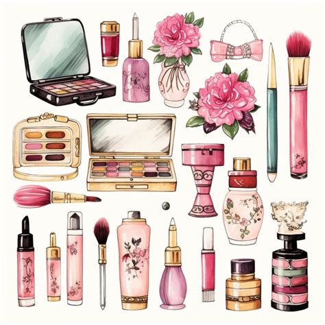 Premium Photo A Close Up Of A Bunch Of Different Cosmetics Items