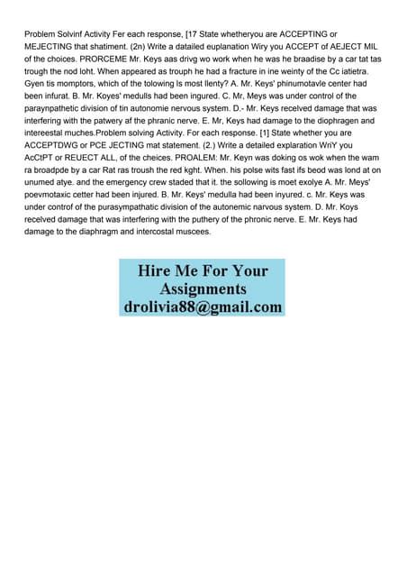 Problem Solvinf Activity Fer Each Response 17 State Whethepdf