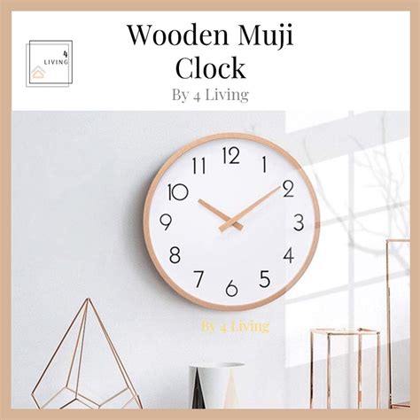 🔥ready Stock🔥 Muji Style Wall Clock Wooden Clock Jam Dinding Muji Jam Dinding Rumah Shopee