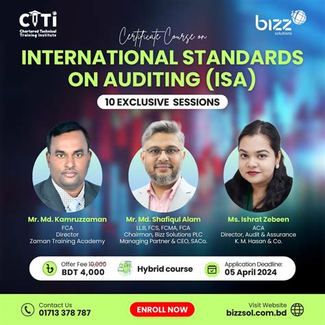 Chartered Technical Training Institute Ctti On Linkedin বিশ্বমানের Auditing কোর্সের মাধ্যমে