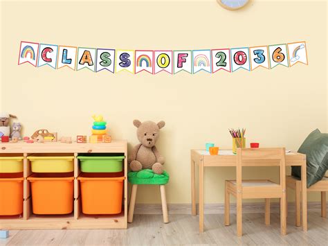 Diy Printable Kindergarten Graduation Banner Future Class Of 2036 Di