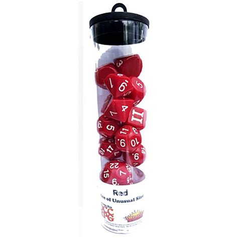 Dice 14 Set Dcc Dice Of Unusual Size Red White — Twenty Sided™