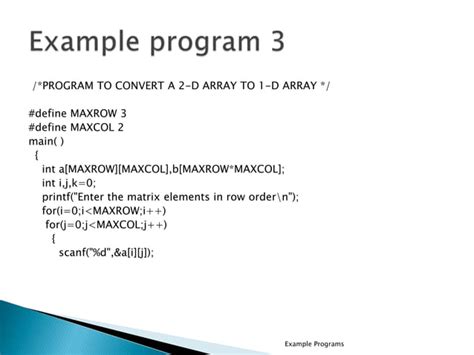Arrays 1d And 2d And Multi Dimensional Pptx