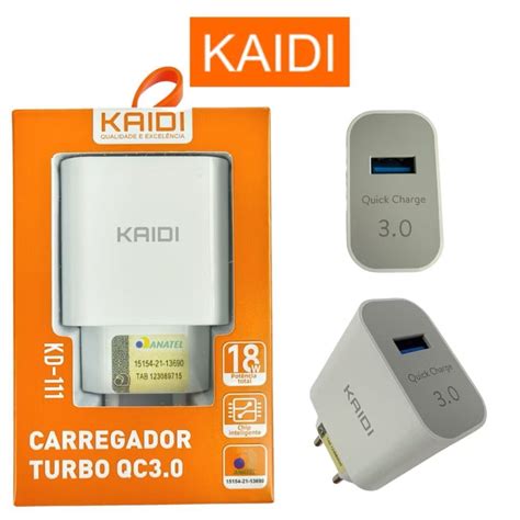 Carregador Usb Turbo Qc 3 0 18w Kaidi Kd 111 Shopee Brasil