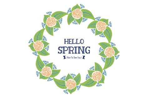 Cute Hello Spring Poster Template Design Graphic By Stockfloral · Creative Fabrica