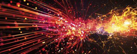 Vibrant Atomic Collision Visualization Depicting Particle Interactions