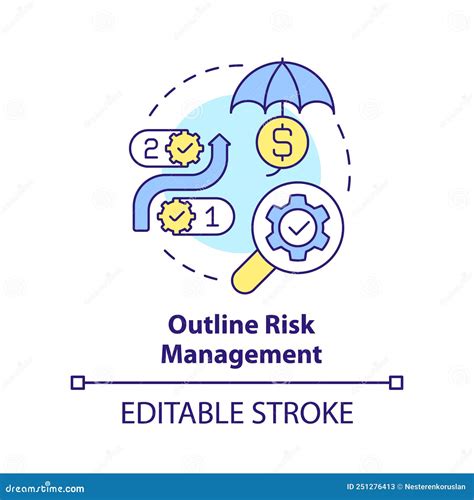 Outline Risk Management Concept Icon Stock Vector Illustration Of