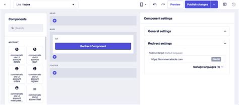 Creating A Redirect Component Frontend Development Commercetools