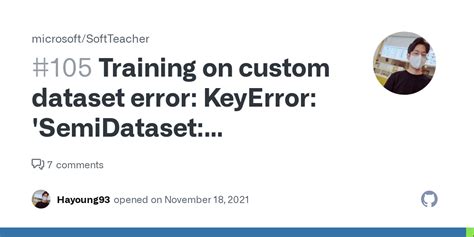 Training On Custom Dataset Error Keyerror Semidataset Cocodataset