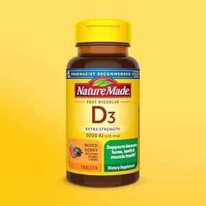 Nature Made Vitamin D3 5000 Iu 125 Mcg Extra Strength