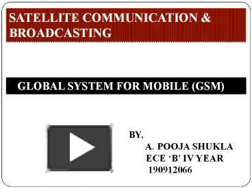 PPT GSM Global System For Mobile PowerPoint Presentation Free To View Id Cb A ZDc N