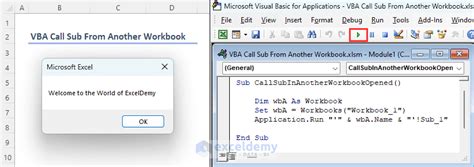 Vba To Call Sub From Another Workbook In Excel With Examples Exceldemy