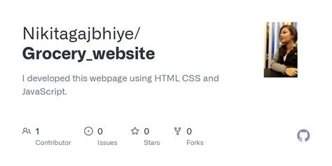 GitHub Nikitagajbhiye Grocery Website I Developed This Webpage Using HTML CSS And JavaScript