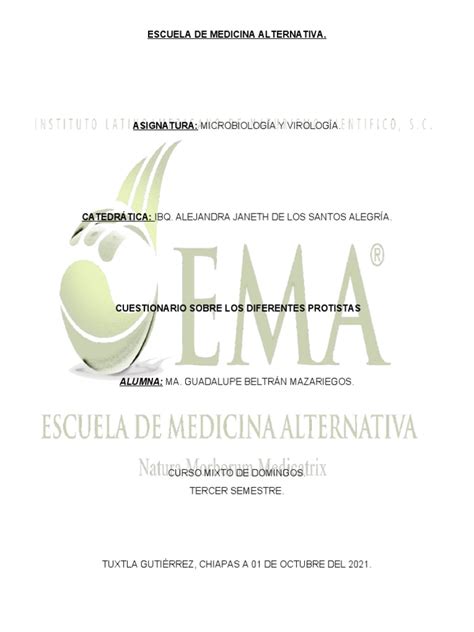 Cuestionario De Microbiología Pdf Hongo Biología Celular