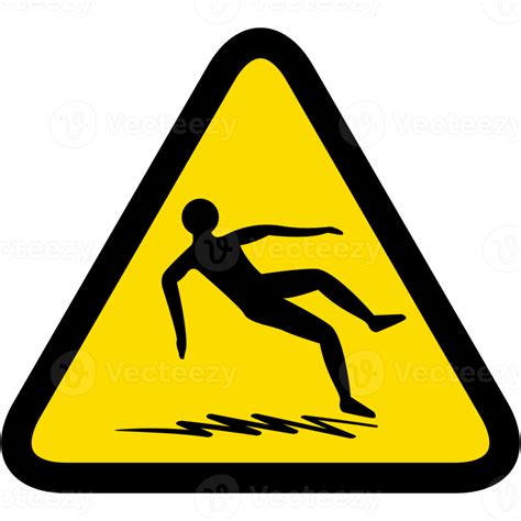 Sticker Slippery Surface Warning Safety Protection Sign Symbol 21609843 Png