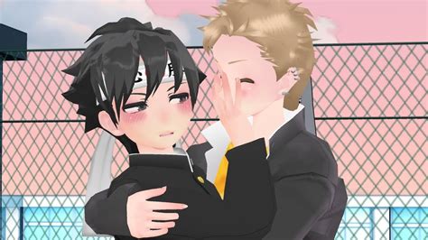 【mmd Yandere Simulator】 Yaoi Scene 【 Umeji X Budo 】 Youtube