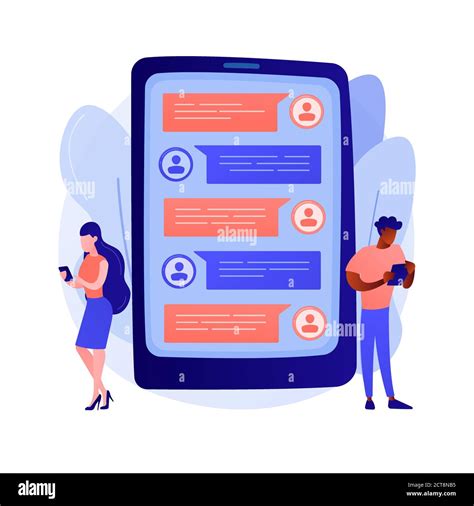 Messaging Application Abstract Concept Vector Illustration Stock Vector Image And Art Alamy