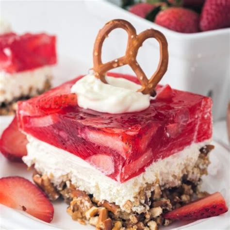 Strawberry Pretzel Salad Recipe My Heavenly Recipes