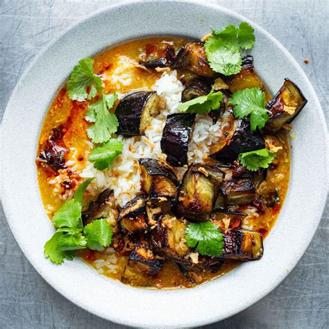 Golden Aubergine Curry And Rice Mob