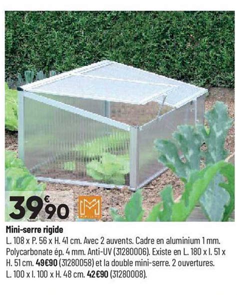 Promo Mini Serre Rigide Chez Bricorama Icatalogue Fr