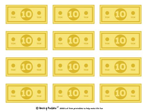 Printable Play Money Play And Learn World Of Printables