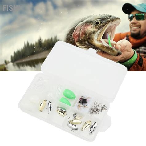 Fishi Fly Fishing Lure ชุด พลาสติกสแตนเลสเลื่อม Hooks Assisted Thrower