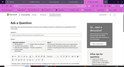 Is There Any Way To Decrease The Size Of Search Tab Menu Windows 10 Microsoft Qanda