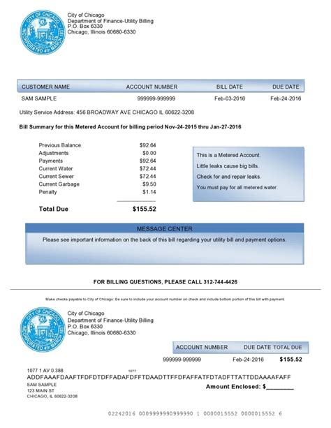 Utility Bill Ez Proof