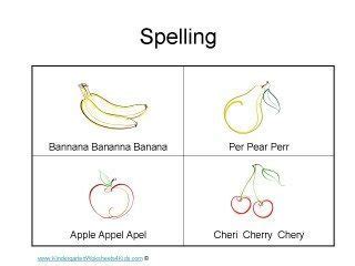 Spelling Worksheets With Fruit