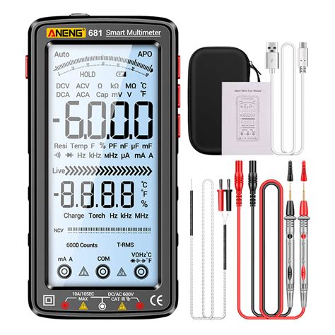 Qiya 681 Full Screen Digital Multimeter Lcd Screen Multimeter Usb Li