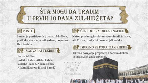 Vrijednost Prvih 10 Dana Mjeseca Zul Hidždžeta Put Vjernika