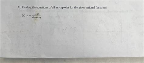 Finding The Equations Of All Asymptotes For The Given