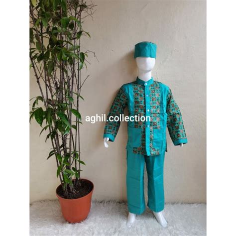 Jual Seragam Tkpaud Muslim Batik Baju Tkpaud Muslim Batik Tosca