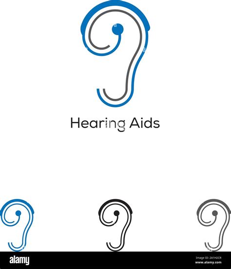 Hearing Aid Symbol Ear Vector Icon Hearing Aid Ear Listen To Sound