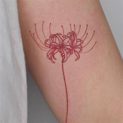 Japanese Red Spider Lily Tattoo