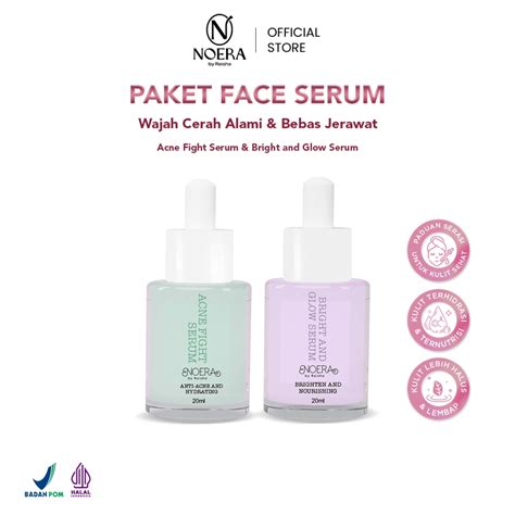 Noera Face Serum Package Noera Bright And Glow Serum And Noera Acne Fight