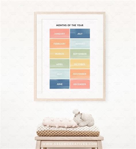 Printable Months Of The Year Classroom Decorations