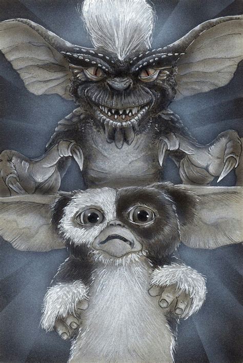Gremlins Stripe And Gizmo Gremlins Art Scary Drawings Gremlins