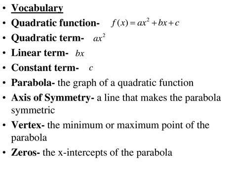 Quadratic Equations And Quadratic Functions Ppt Download