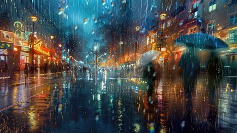 Premium Photo Puddle Rain Effect