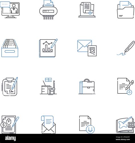 Re Wording Line Icons Collection Paraphrasing Rewriting Restating