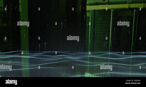 Image Of Ai Data Processing And Mesh Over Computer Server Global Artificial Intelligence Data