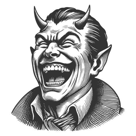 Devilish Figure Laughing Royalty Free Vector Image