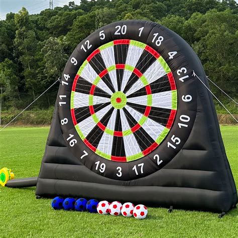 10ft Inflatable Soccer Dart Board Inflatable Football Darts Kick Goal Game With 8 Pcs Sticky