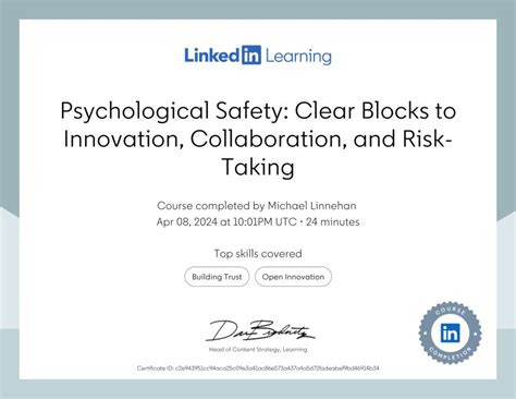Michael Linnehan On Linkedin Certificate Of Completion